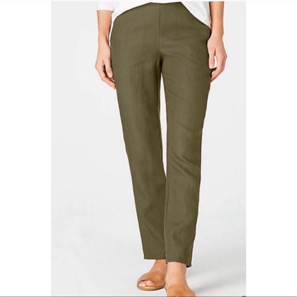 Jeans | J Jill Linen Stretch Linen Ankle Crop Pants | Poshmark